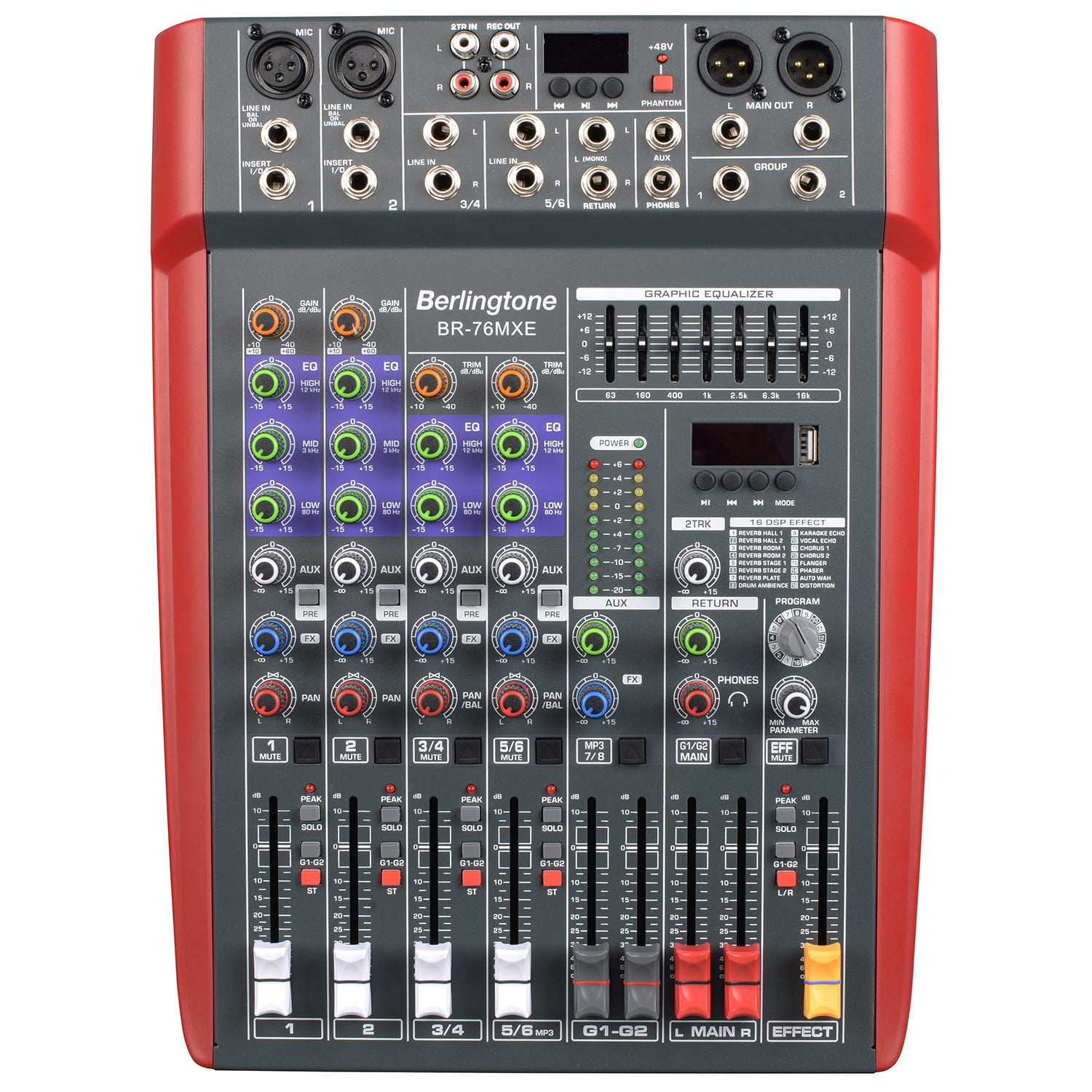 Berlingtone BR-76MX, Professional 6 - Channel Bluetooth Studio Audio ...