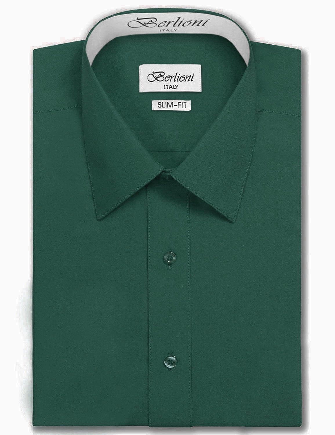 Berlioni Italy Men's Slim-Fit Premium French Convertible Cuff Solid ...