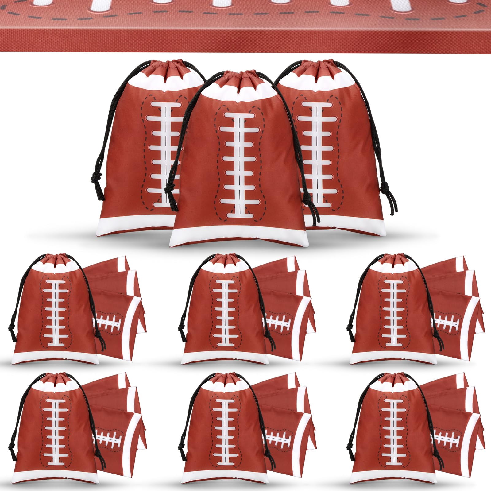 Berlune 24 Pieces Football SSF20 Party Favors Drawstring Gift Bags ...