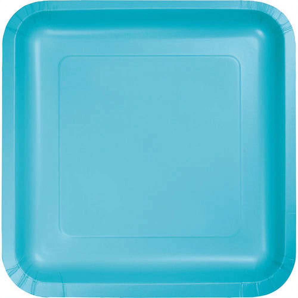 Bermuda Blue Square Plates, 18pk - Walmart.com