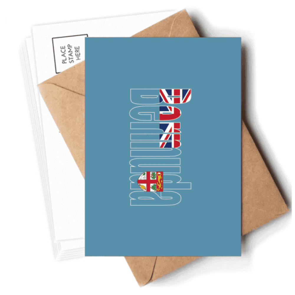 Bermuda Country Flag Name Postcards Envelopes Blank Note Cards Mailing ...