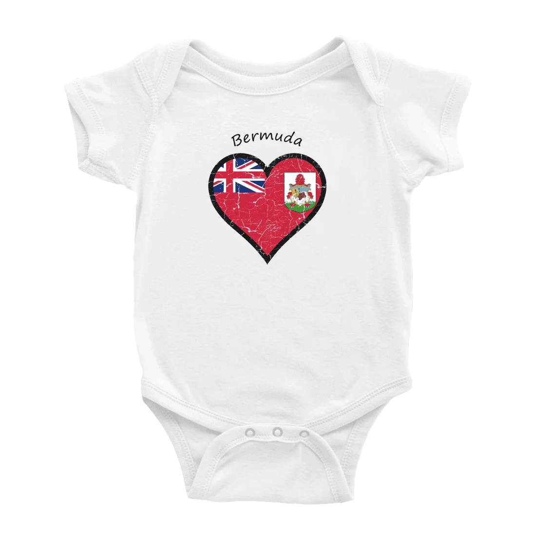 Bermuda Flag Heart Love Funny Baby Bodysuit Boy Girl Clothes - Walmart.com