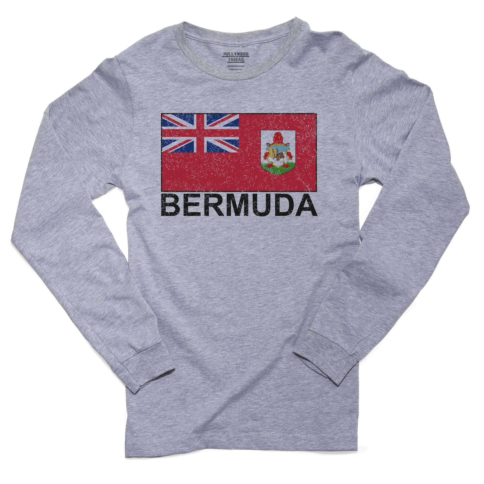 Bermuda Flag - Special Vintage Edition Men's Long Sleeve Grey T-Shirt ...