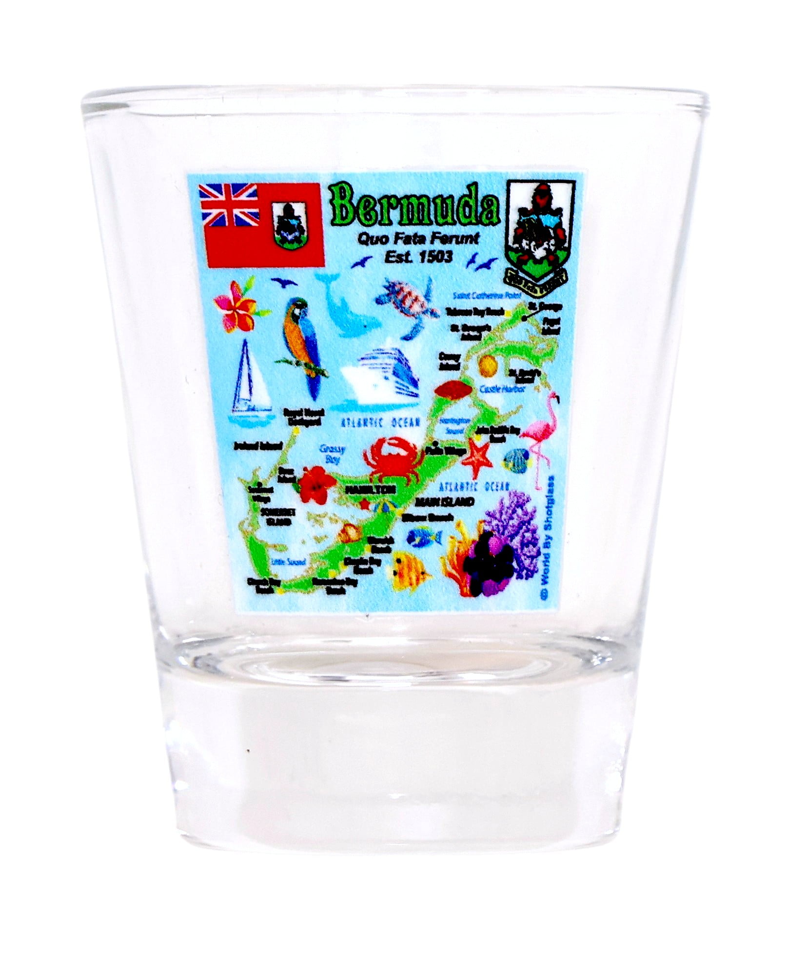 Bermuda Landmarks and Icons Collage Shot Glass - Walmart.com