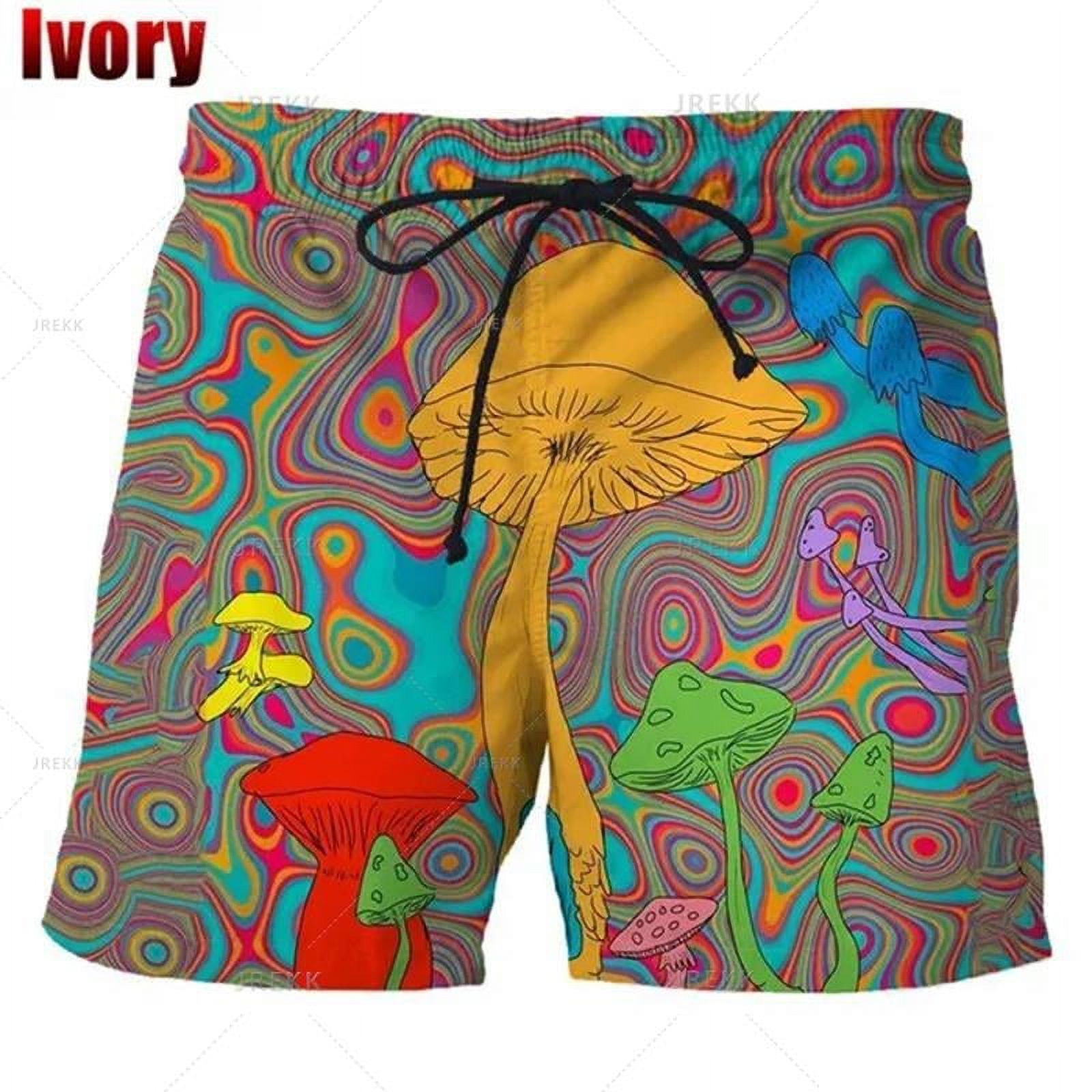 Bermuda Mushroom Men Beach Shorts Outdoor Short Pants Streetwear ...