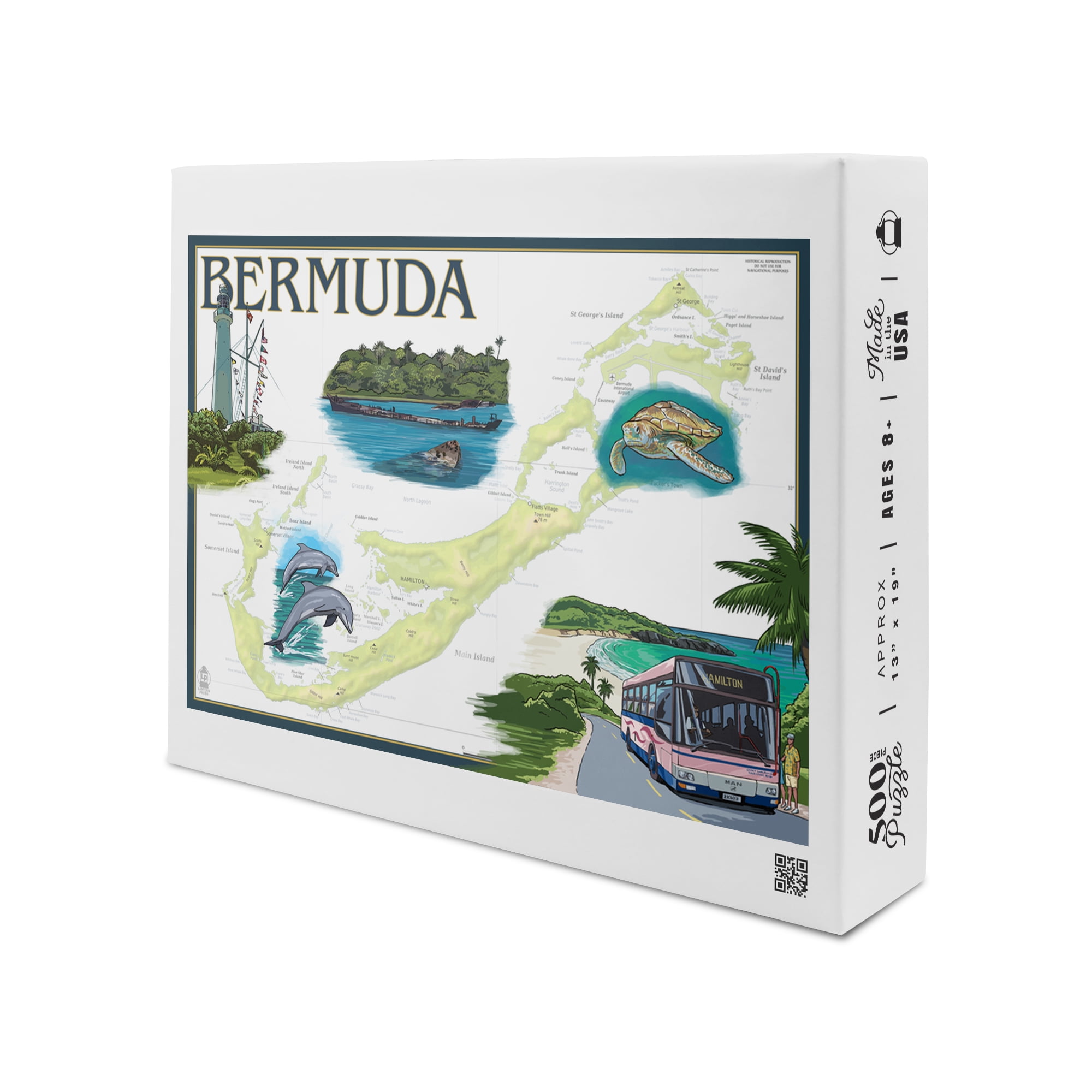 Bermuda, Nautical Chart (19x27 inches, Premium 500 Piece Jigsaw Puzzle ...
