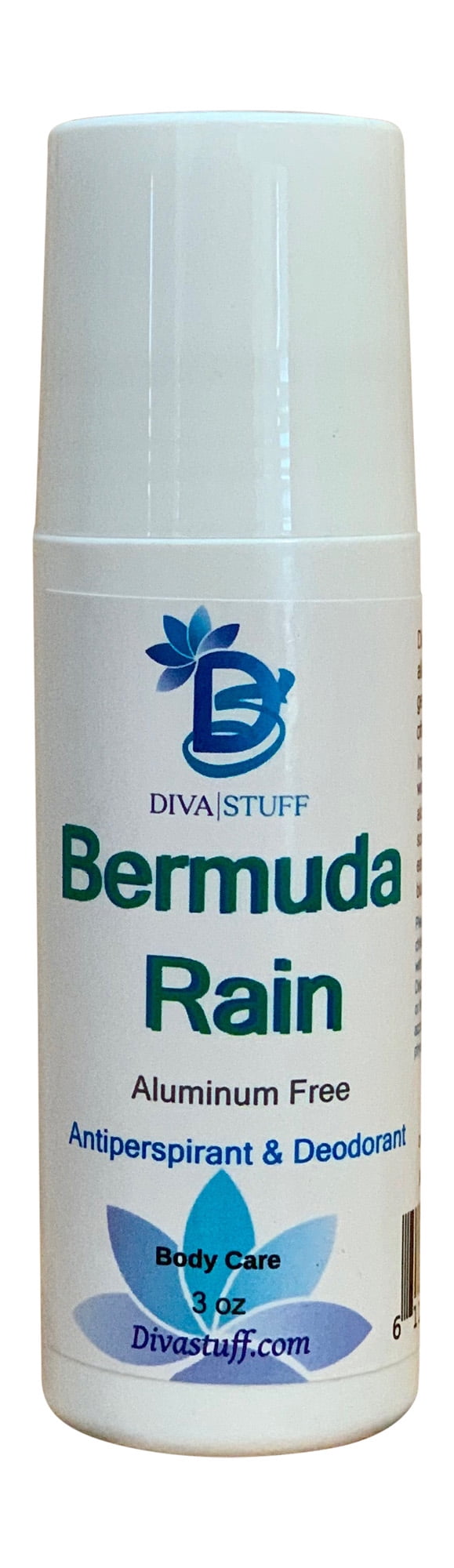 Bermuda Rain Scented Aluminum Free Deodorant, Unisex, All Natural, Diva ...