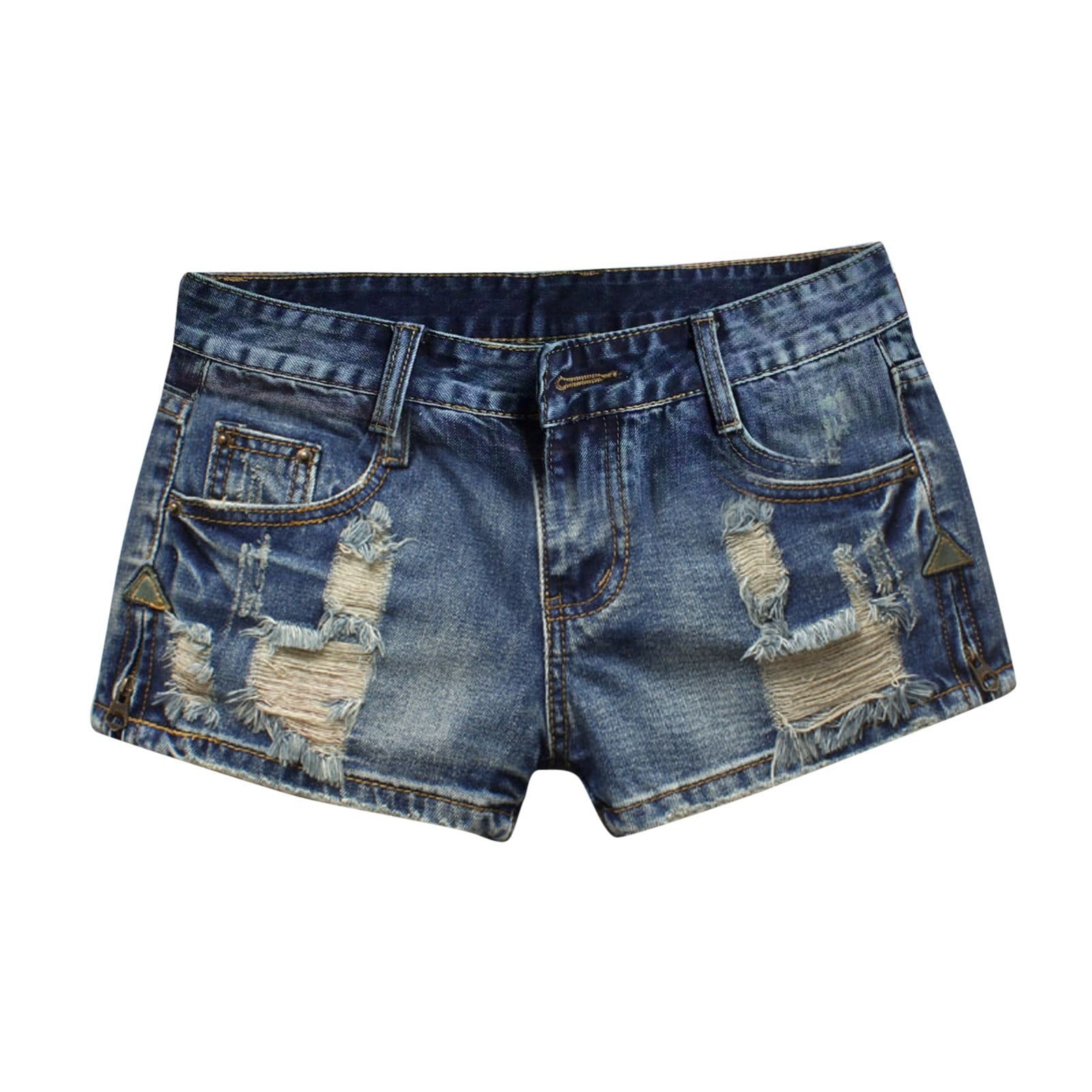 Bermuda Ripped Jeans Shorts for Women Trendy 2025 Fashion Punk Large ...