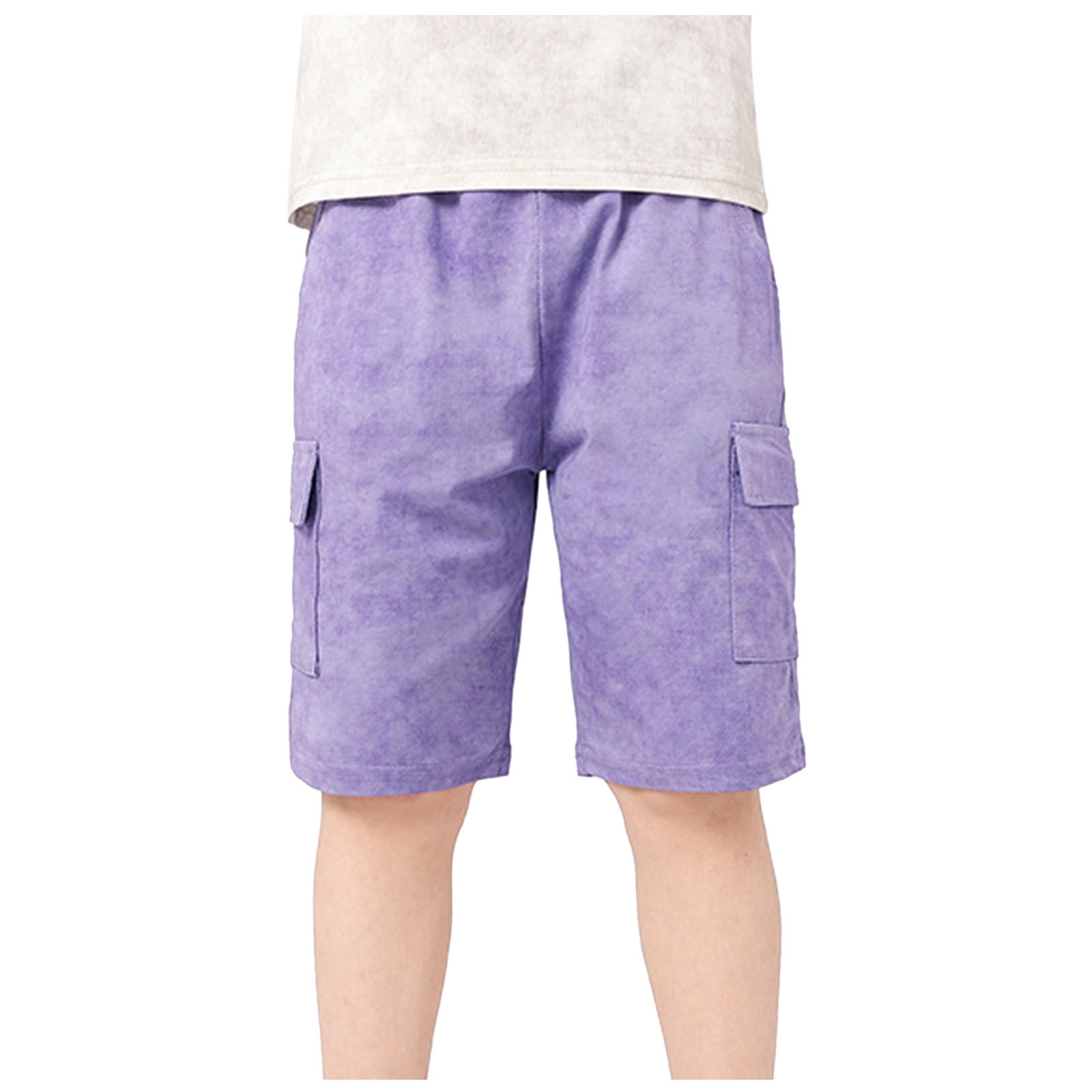Bermuda Shorts for Children Boys, Summer Elastic Waist Solid Color ...