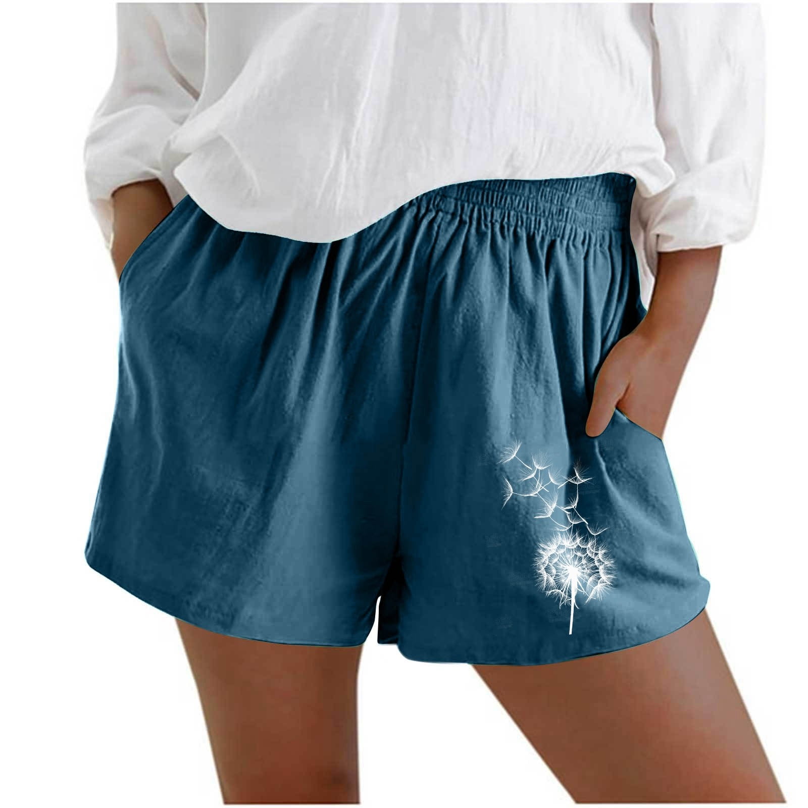 Bermuda Shorts for Women 2025 Summer Trendy Casual Breathable Solid ...