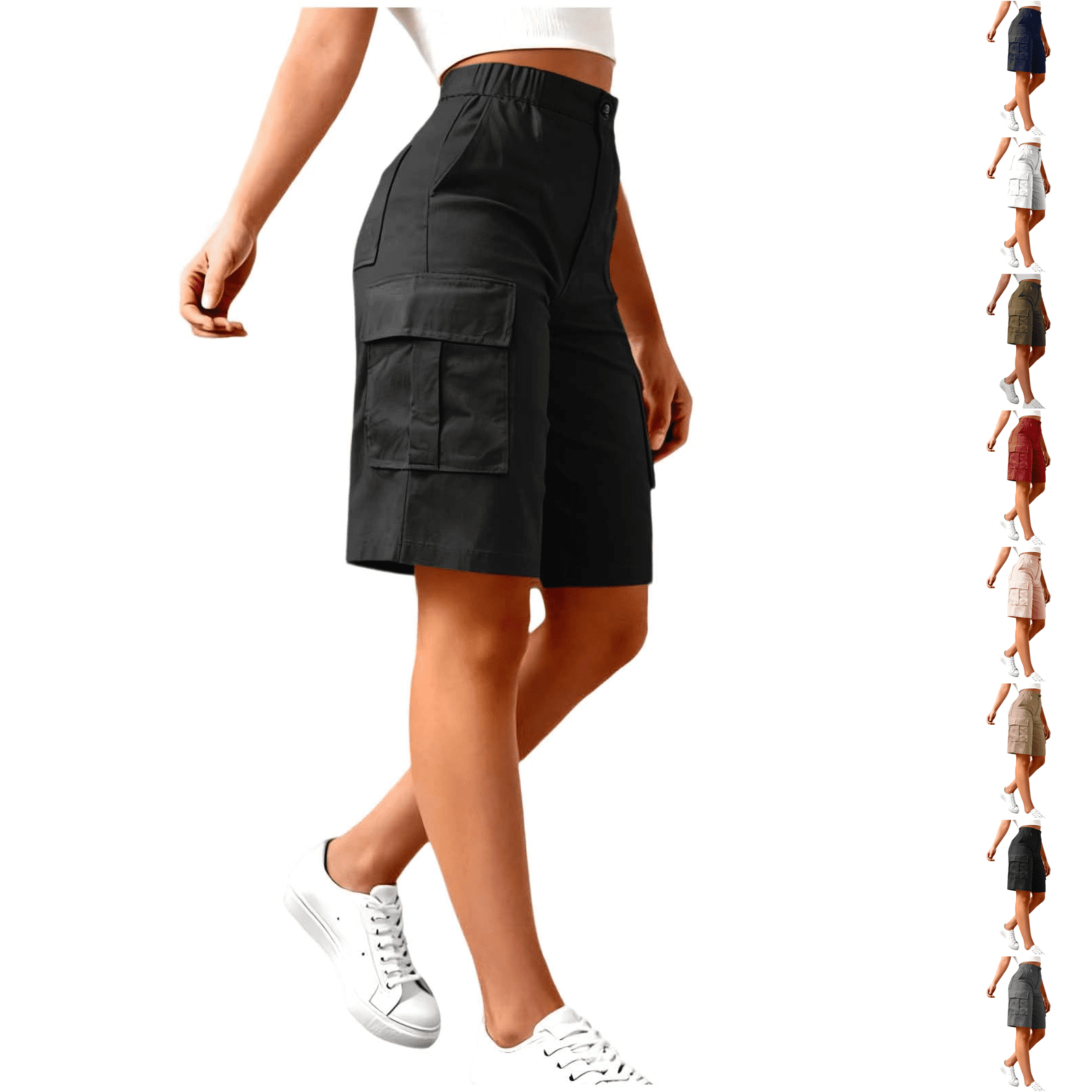 Bermuda Shorts for Women Cargo 2026 Summer Casual High Waisted Shorts ...
