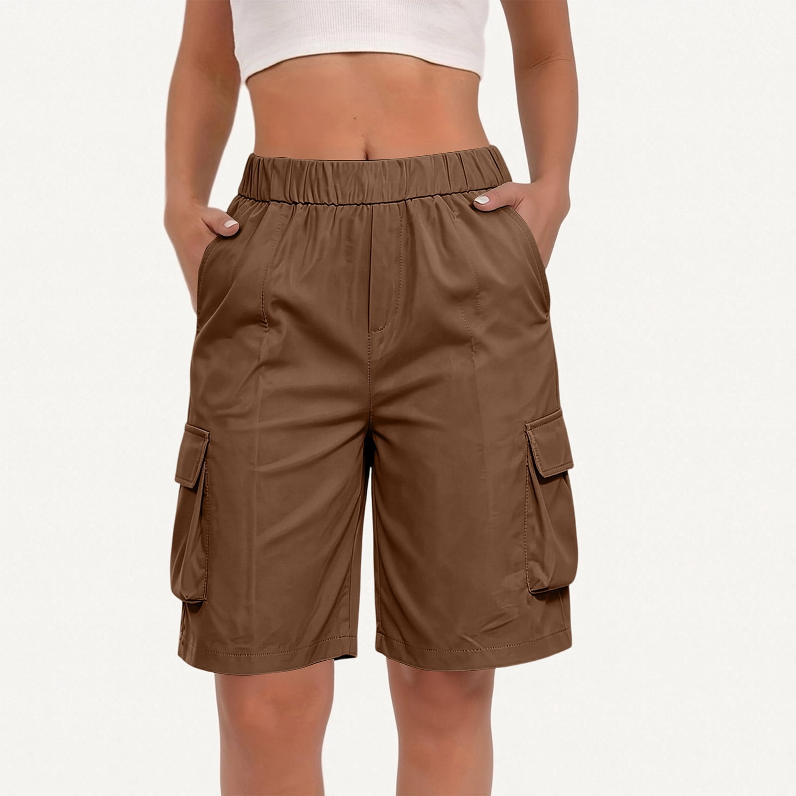 Bermuda Shorts for Women Cargo 2026 Summer Casual High Waisted Shorts ...