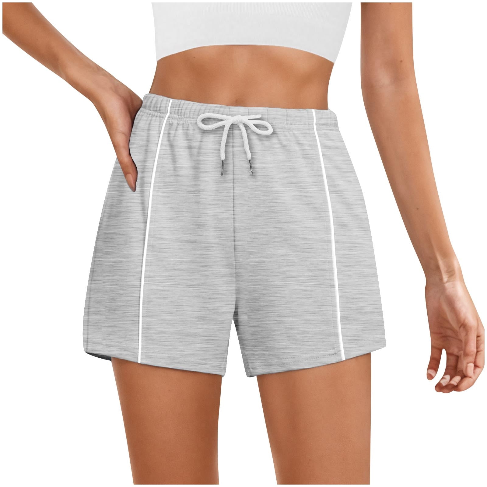 Bermuda Shorts for Women Casual Elastic Waist Wide Leg Shorts Summer ...