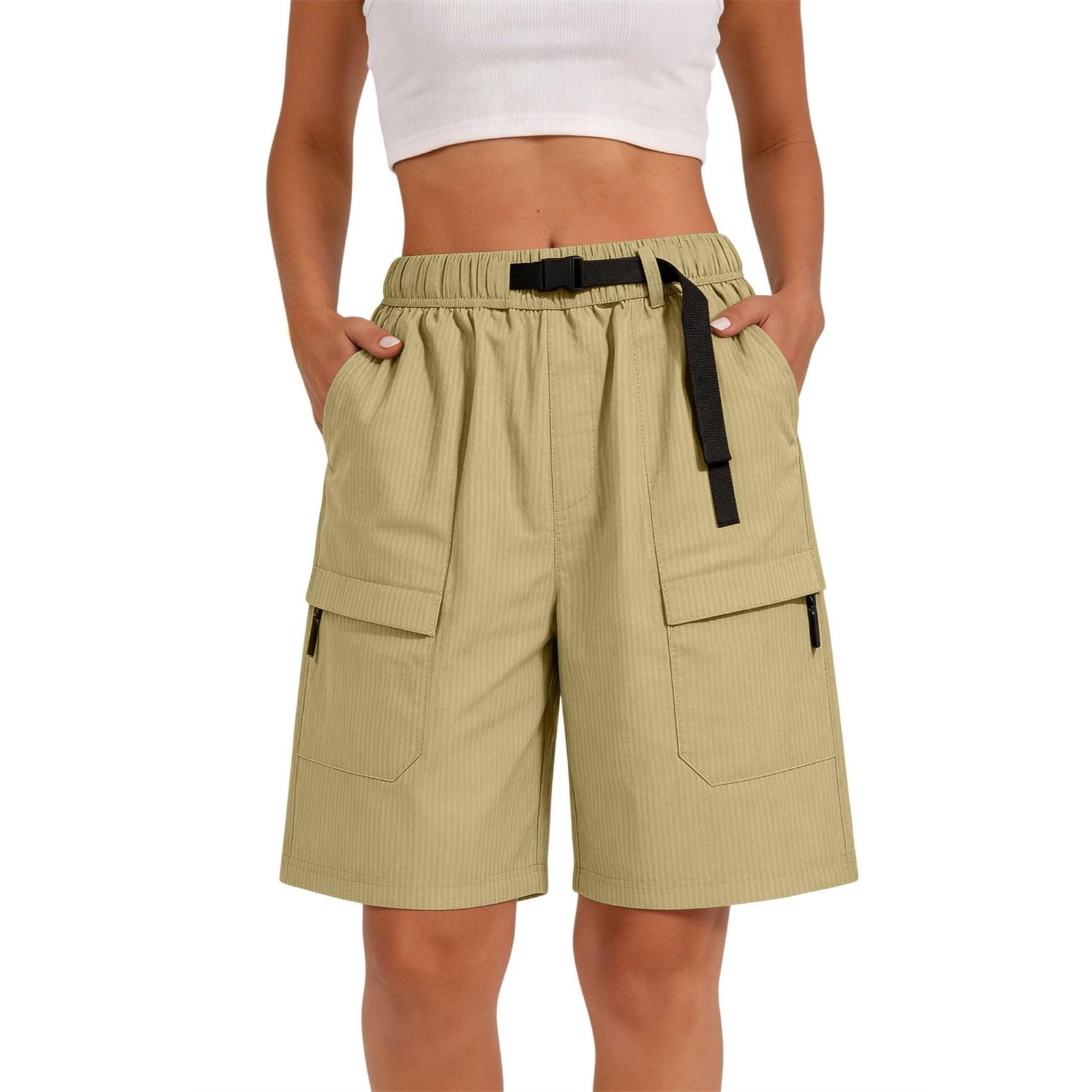 Bermuda Shorts for Women Knee Length Summer Casual Wide Leg Baggy ...
