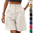 Bermuda Shorts for Women Summer Dressy Casual Wide Leg Shorts High ...