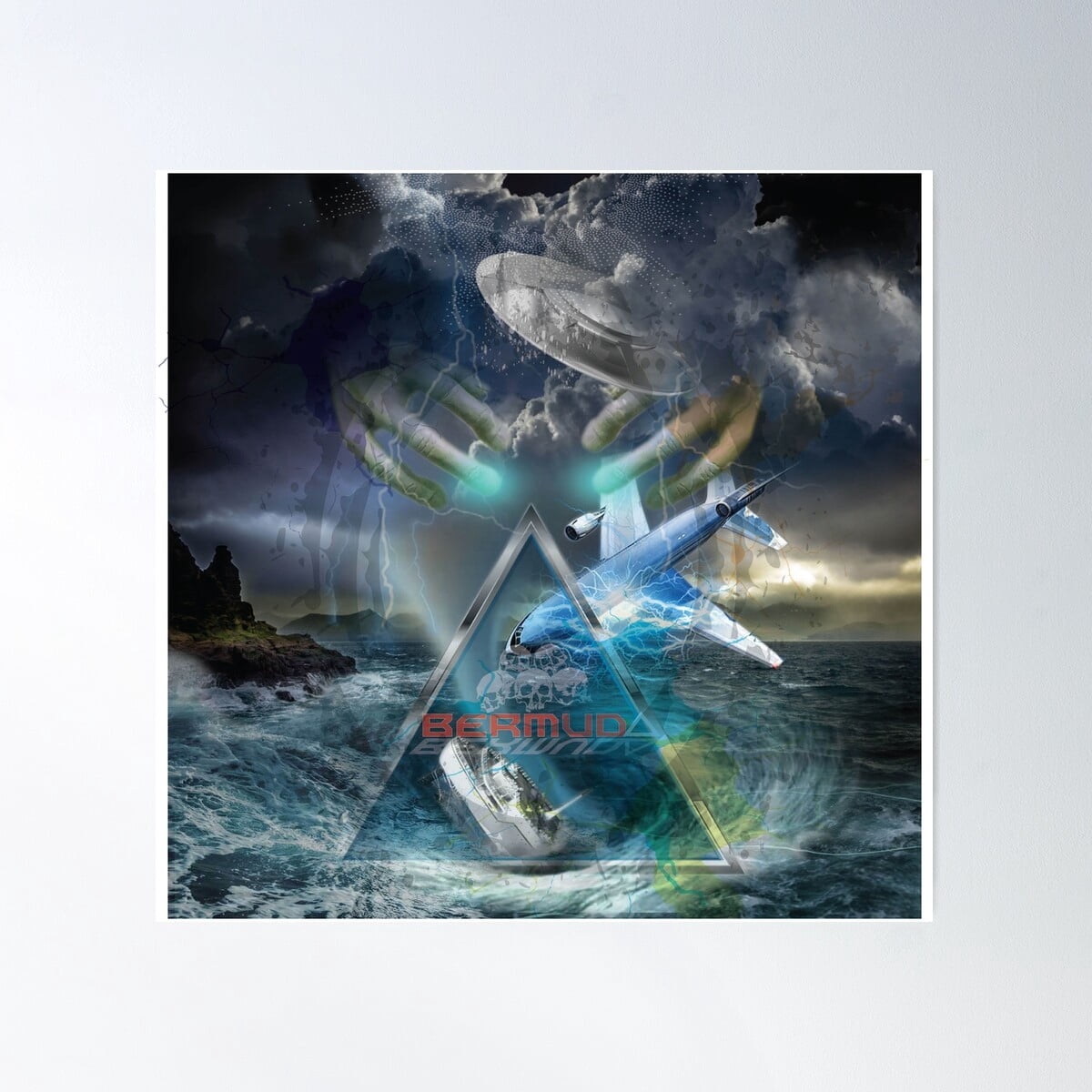 Bermuda Triangle Devils Triangle Poster Wall Art, Modern Wall Decor For ...
