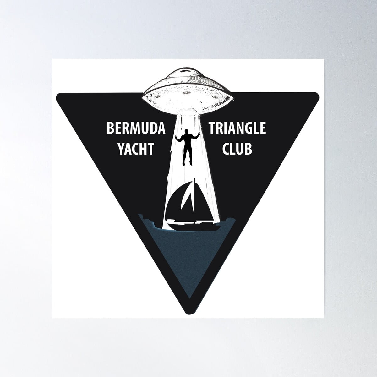 Bermuda Triangle Yacht Club Poster Wall Art, Modern Wall Decor For ...