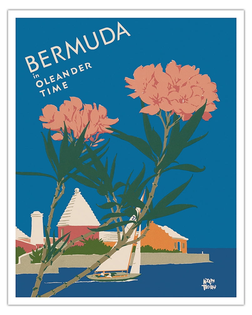 Bermuda in Oleander Time - Vintage Travel Poster by Adolph Treidler c ...