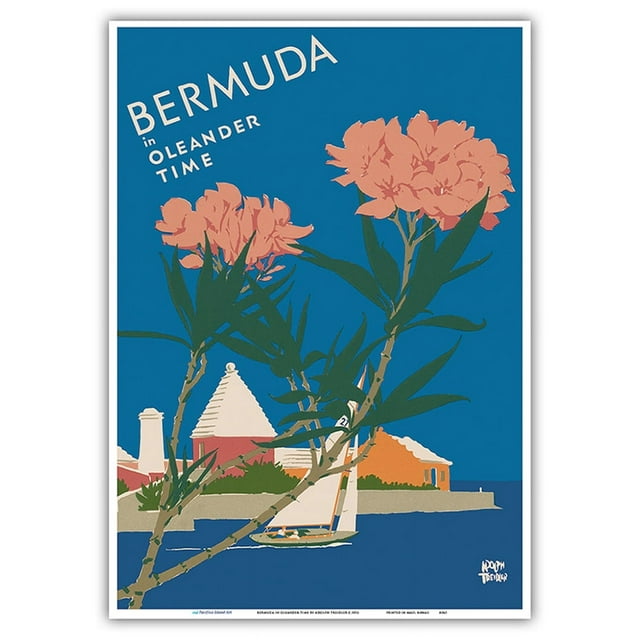 Bermuda in Oleander Time - Vintage Travel Poster by Adolph Treidler c ...