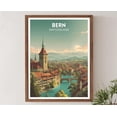 Bern Switzerland Retro Travel Mid Century Modern Vintage Historic City ...