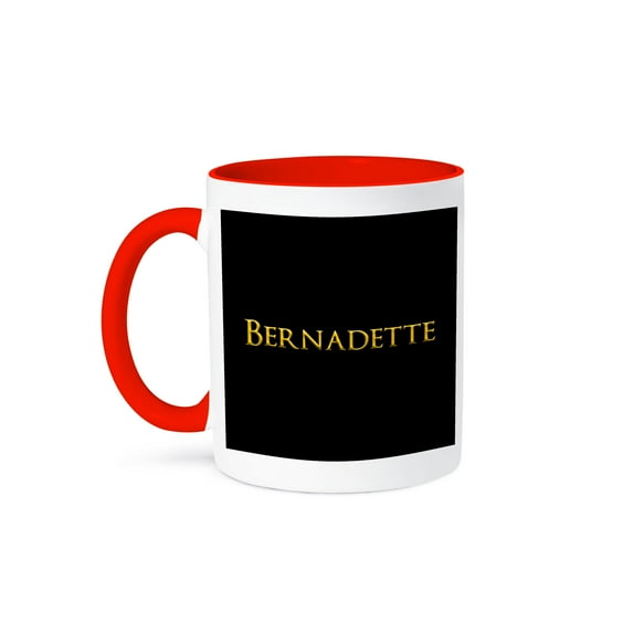 Bernadette Beautiful Female Name Used In The Usa. Yellow On Black, 11oz ...