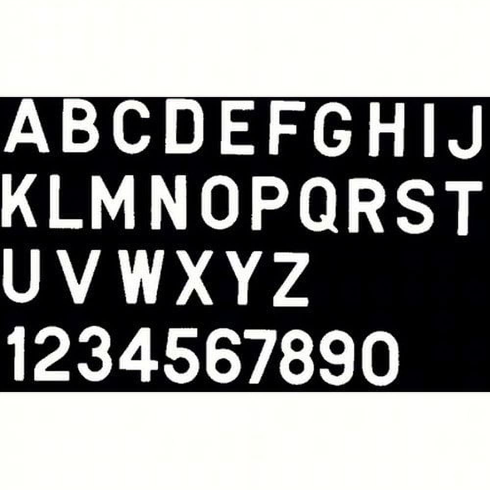 Bernard Engraving Letter White 3 In Stick On Face Number 1 IN1I 10/Pk ...