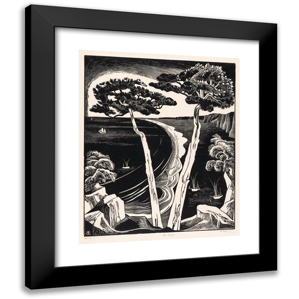 Bernard Essers 15x18 Black Modern Framed Museum Art Print Titled - Pine ...
