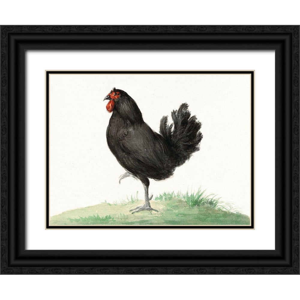 Bernard, Jean 24x19 Black Ornate Wood Framed with Double Matting Museum ...