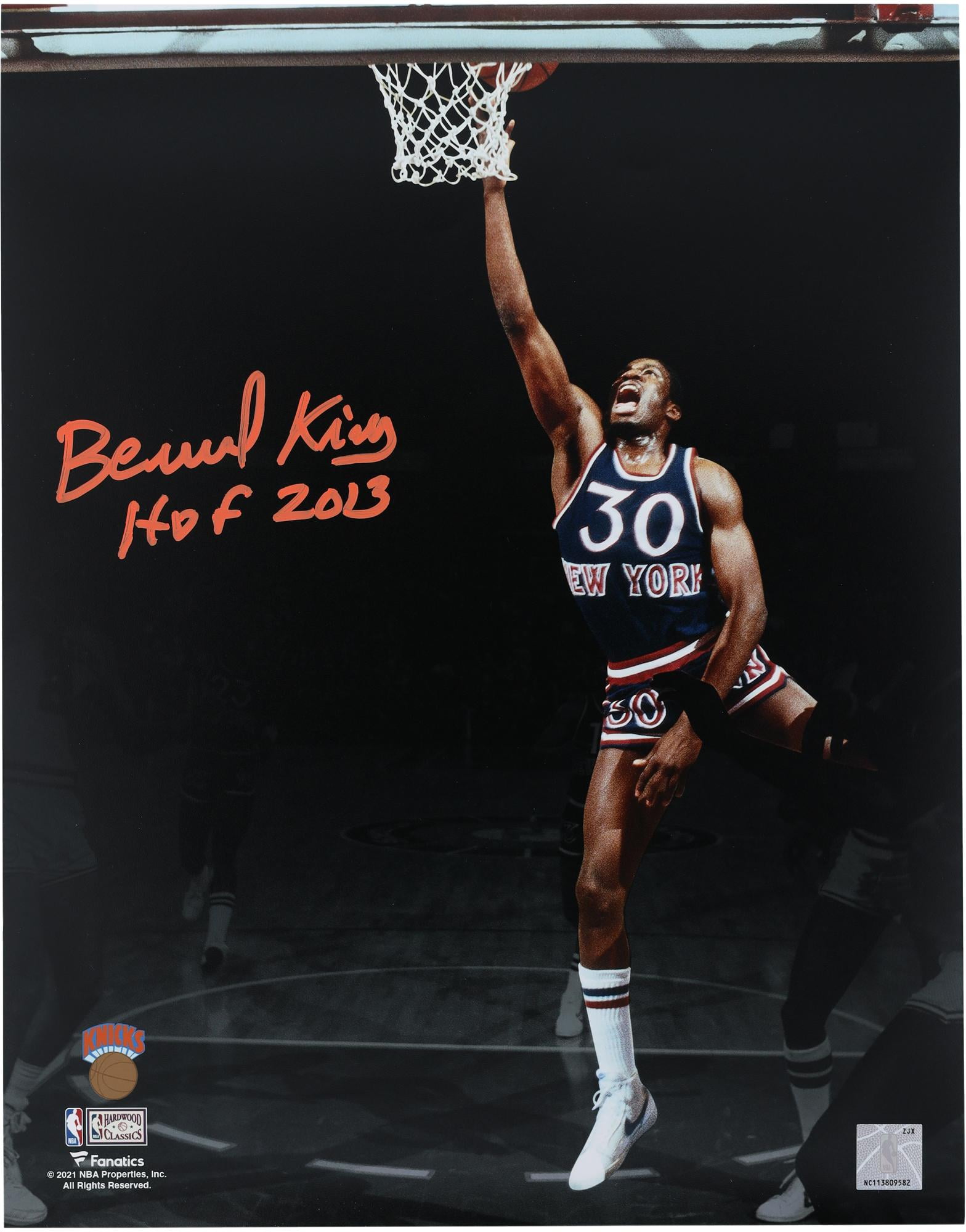 Bernard King New York Knicks Autographed 11" x 14" Spotlight Layup ...