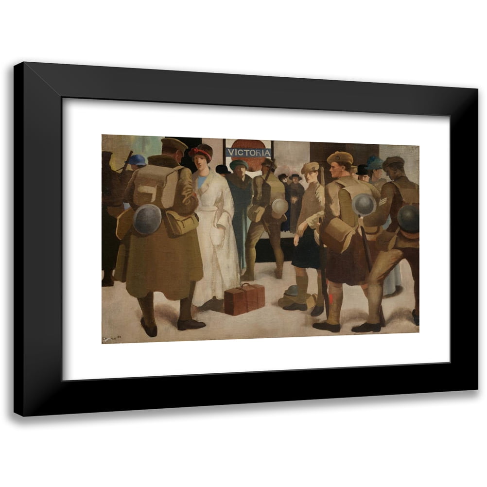 Bernard Meninsky 18x13 Black Modern Framed Museum Art Print Titled - Victoria Station, District ...