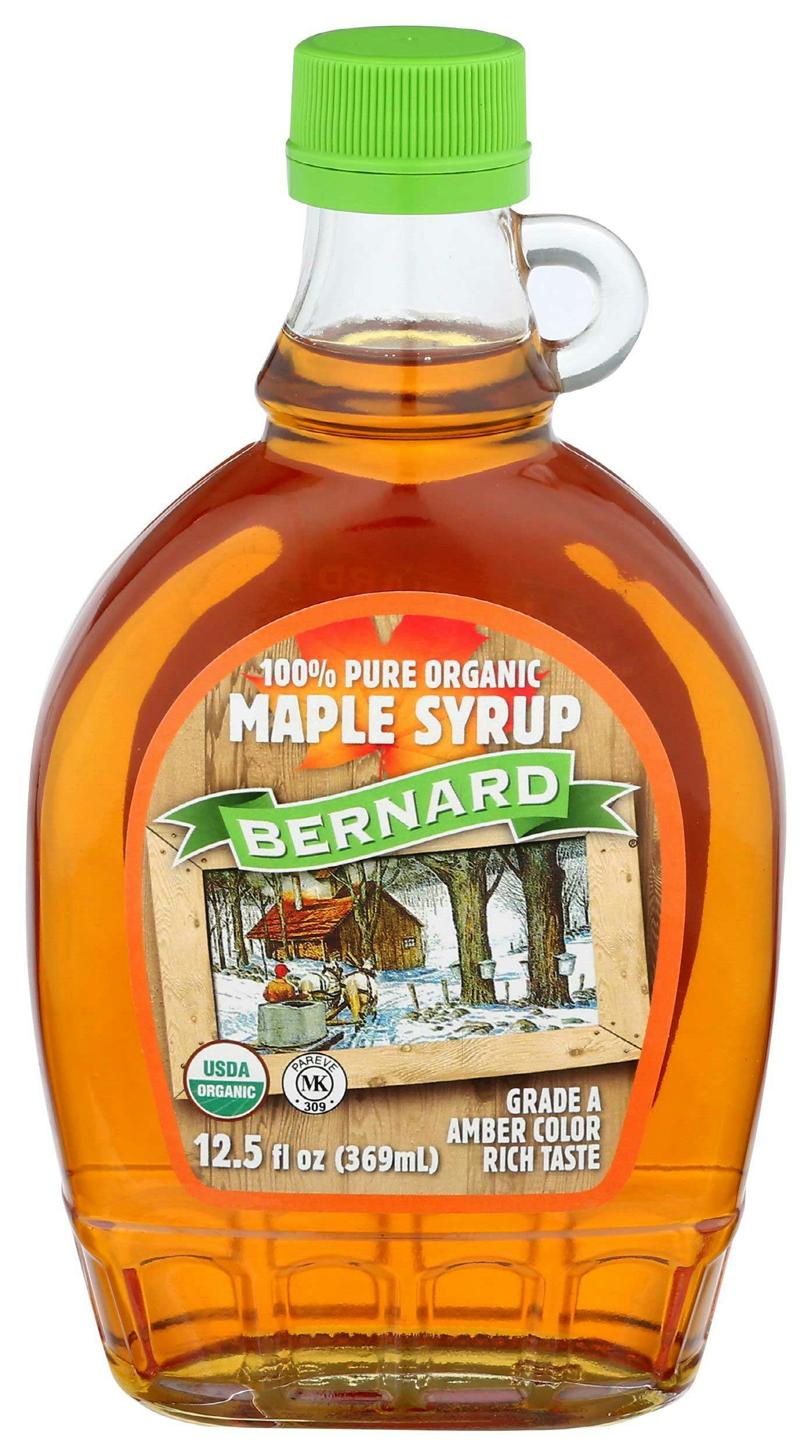 Bernard Organic Amber Color Maple Syrup 12.5 Fluid Ounces (Pack of 6 ...