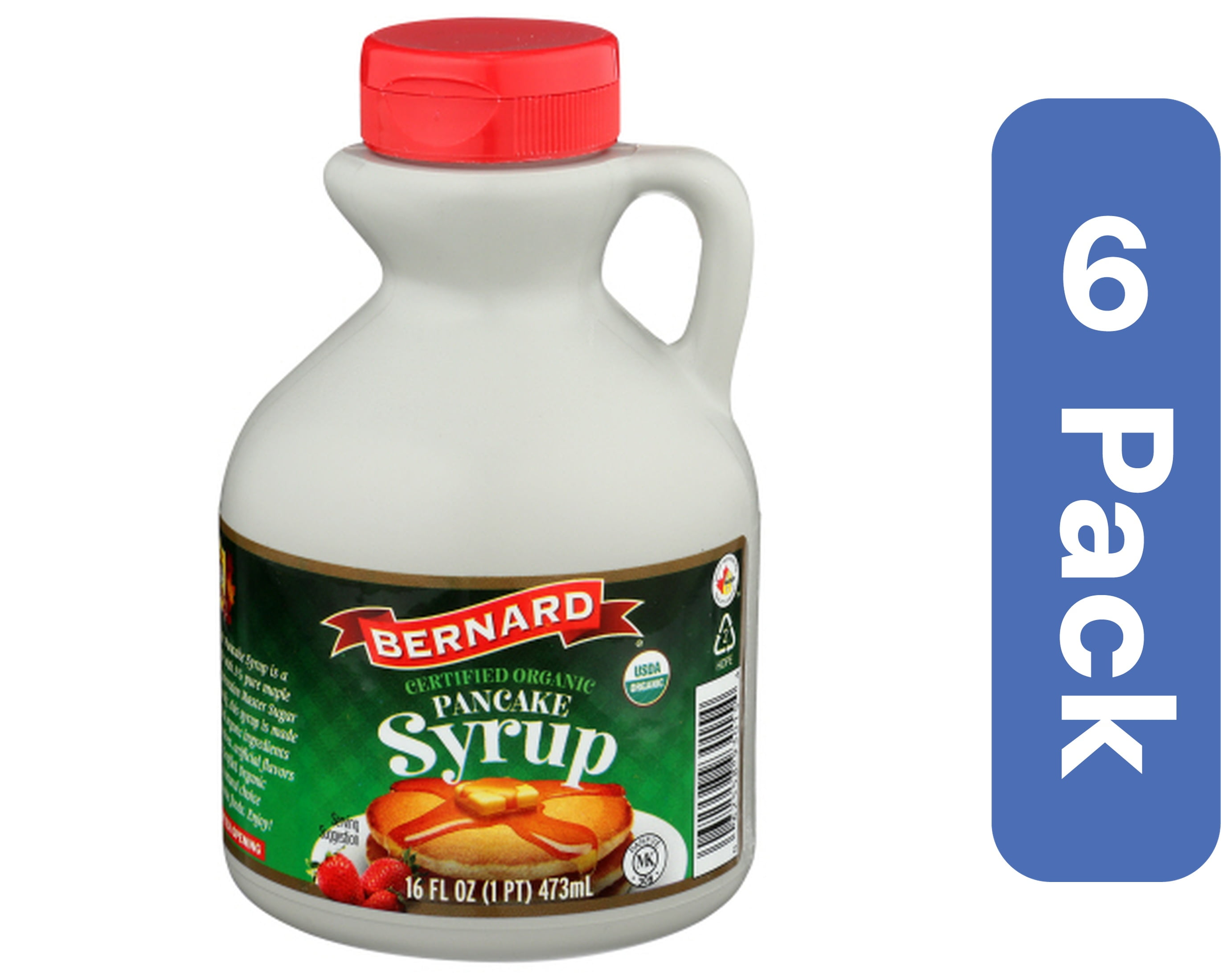Bernard Organic Pancake Syrup 16 fl. oz (Pack of 6) - Walmart.com