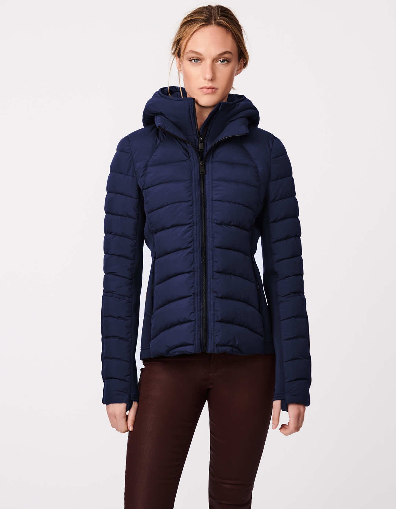 Bernardo Fashions Microtouch Packable Jacket with Neoprene Combo Night ...