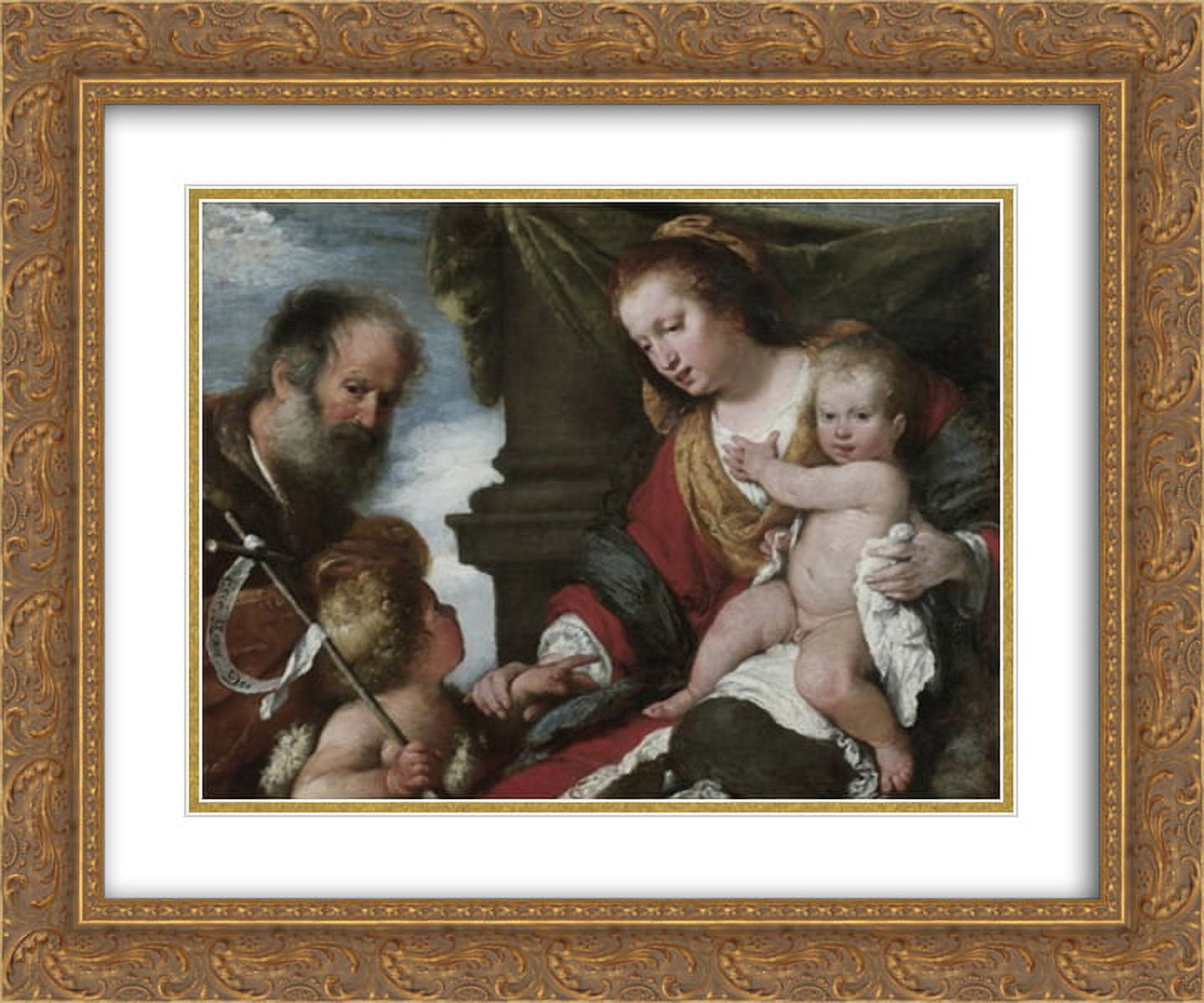 Bernardo Strozzi 2x Matted 24x20 Gold Ornate Framed Art Print 'Holy ...