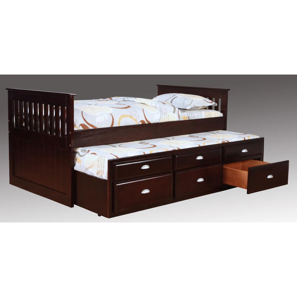 Bernards Logans Captain'S Bed- Merlot - Walmart.com