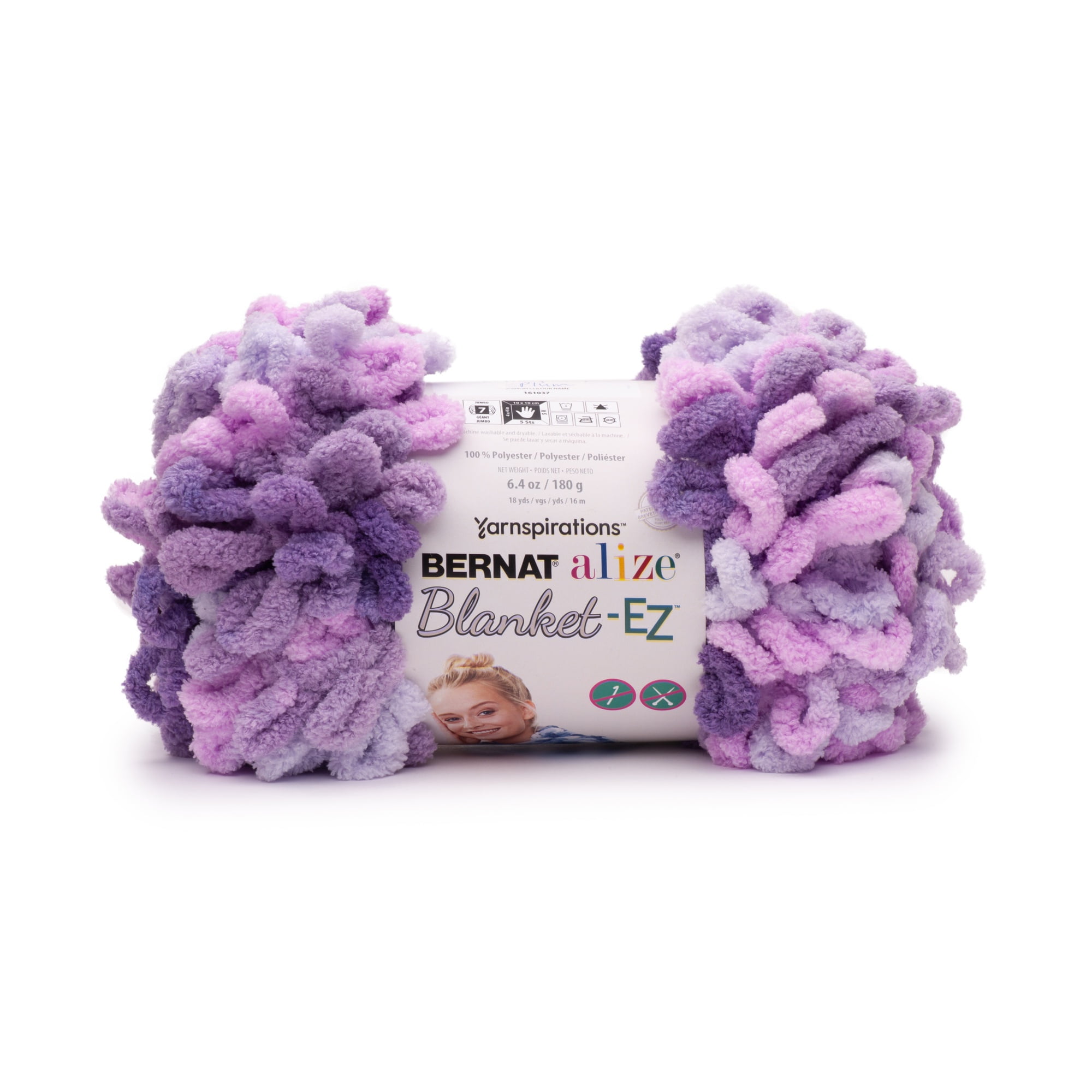 Bernat® Alize Blanket™ #7 Jumbo Polyester Yarn, Gray Plum 6.4oz/180g 18 ...