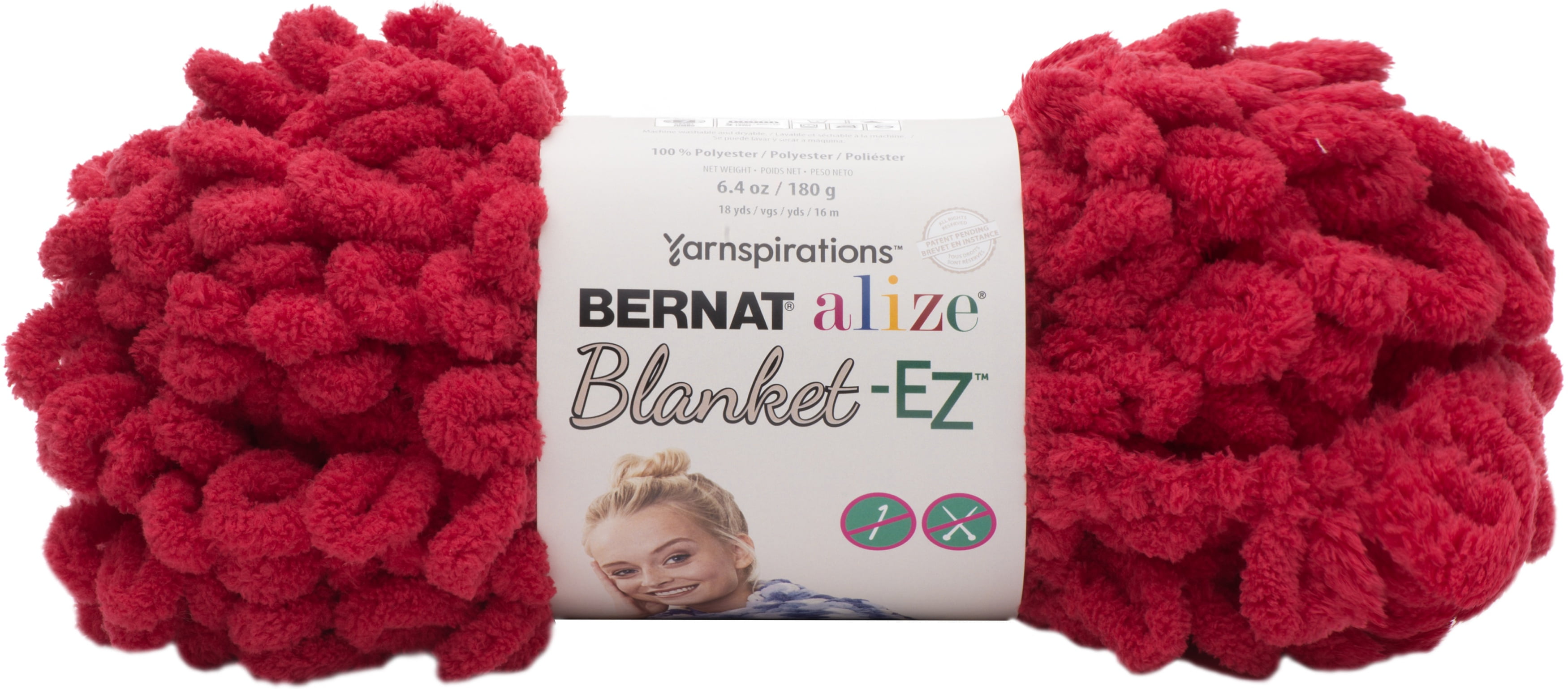 Bernat Alize EZ Loop Chenille Knit Blanket Yarn - 2 Pack, 180g/6.4oz ...