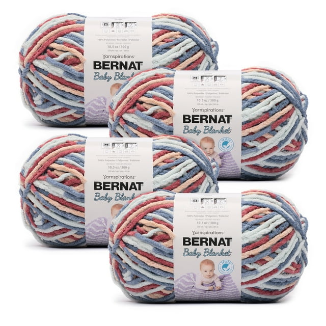 Bernat® Baby Blanket™ #6 Super Bulky Polyester Yarn, Button Roses 10 ...