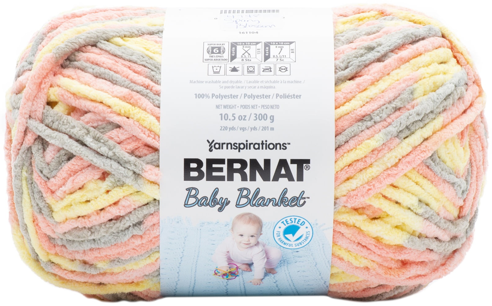 Bernat Baby Blanket Big Ball Yarn-Spring Blossom - Walmart.com