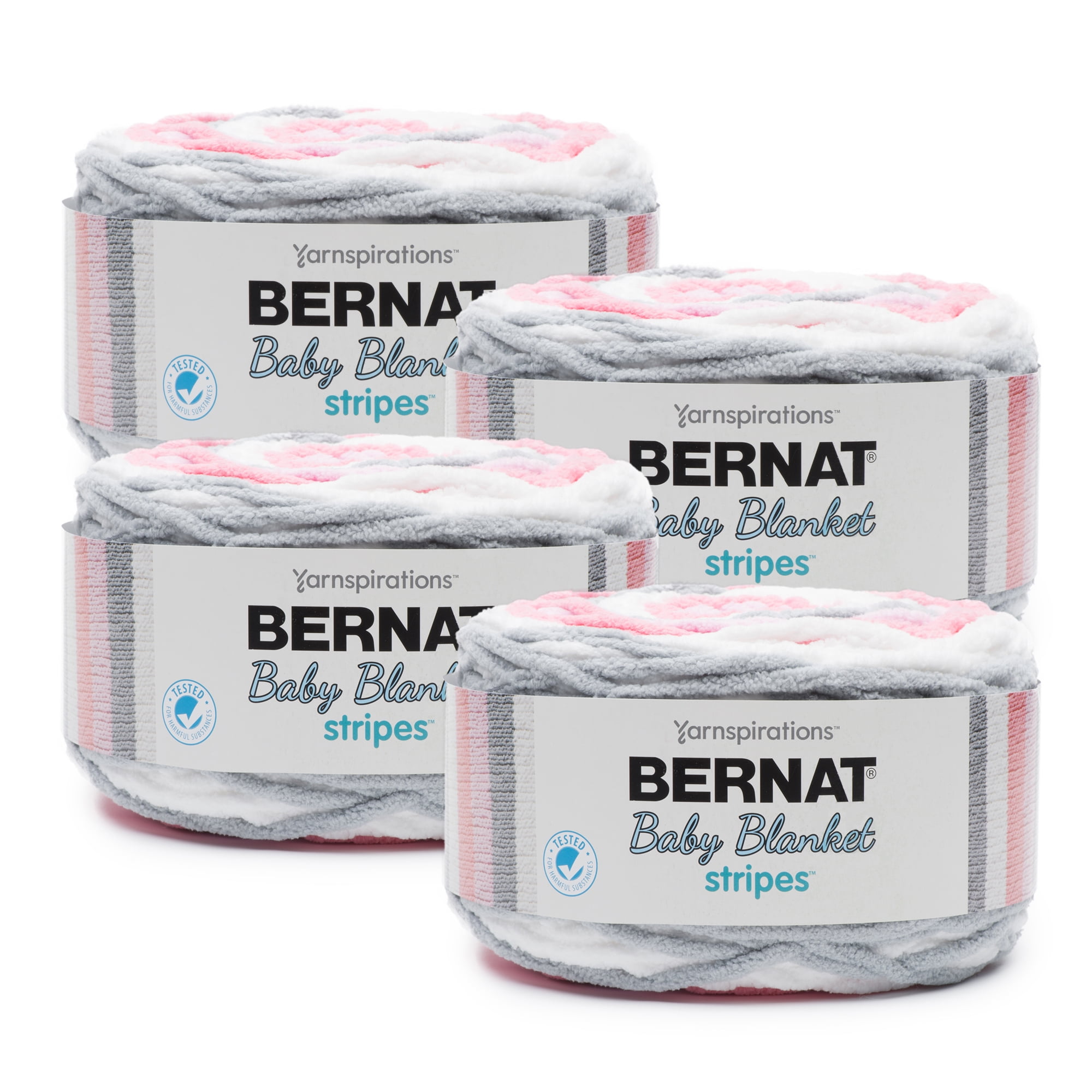 Bernat® Baby Blanket Stripes™ #6 Super Bulky Polyester Yarn, Ballerina ...