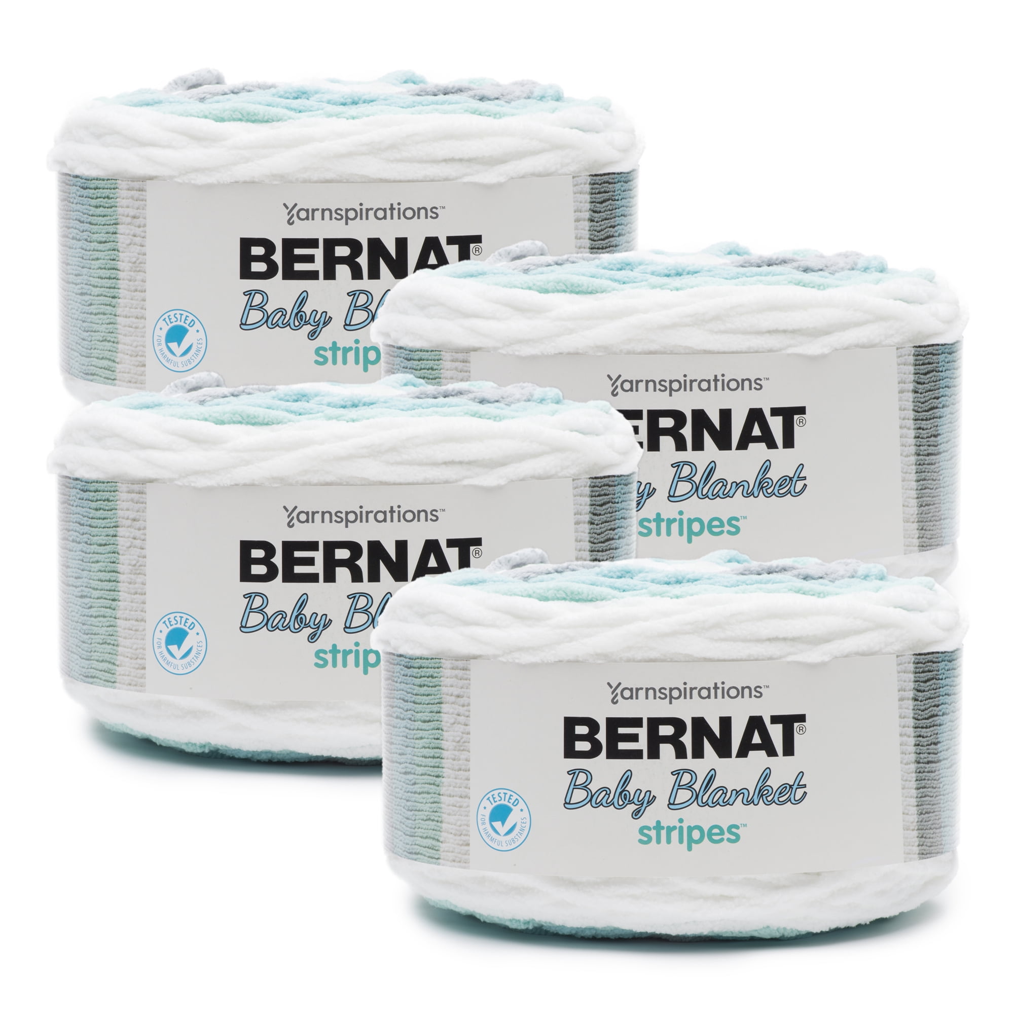 Bernat® Baby Blanket Stripes™ #6 Super Bulky Polyester Yarn, Seaglass ...