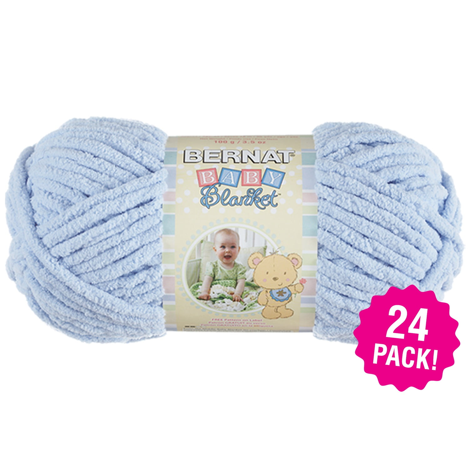 Bernat Baby Blanket Yarn - Baby Blue, Multipack of 24 - Walmart.com
