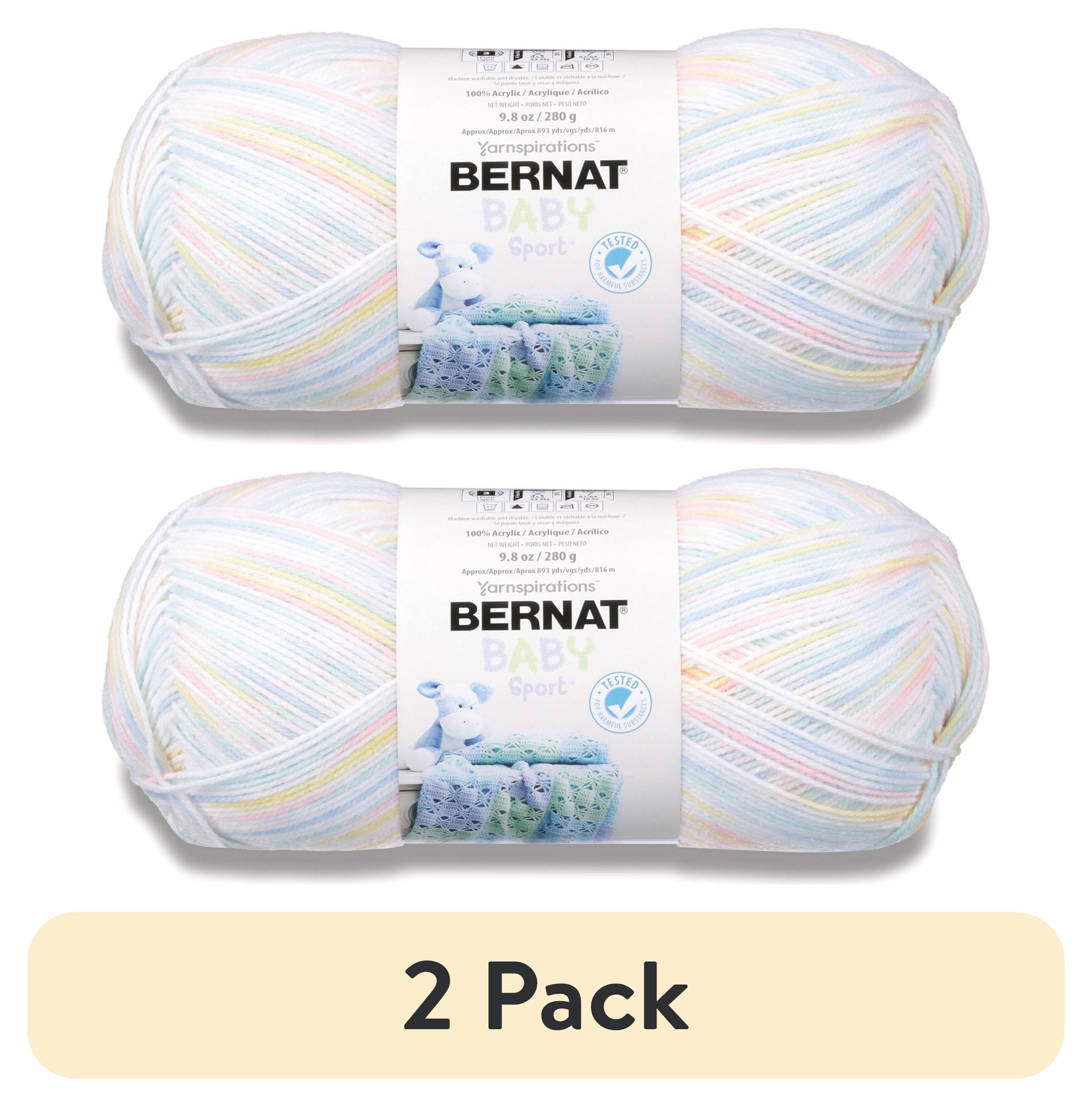 (2 pack) Bernat® Baby Sport™ #3 Light Acrylic Yarn, 8.5oz/240g, 861 ...