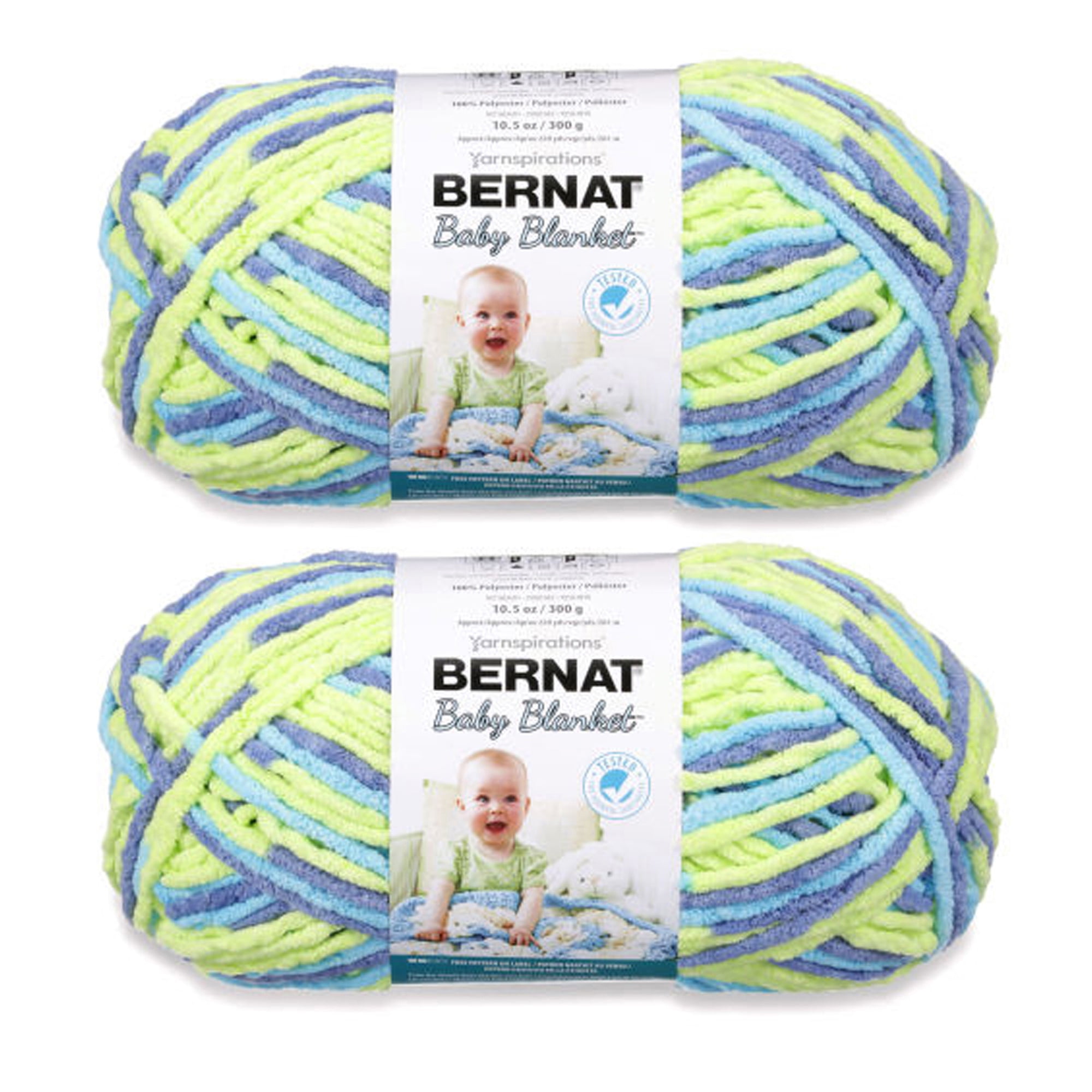Bernat® Baby blanket™ #6 Super Bulky Polyester Yarn, Handsome guy 10 ...