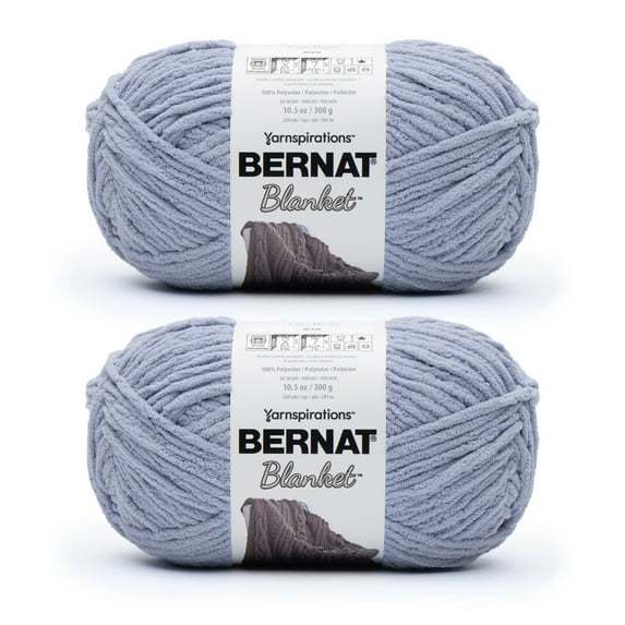 Bernat® Blanket™ #6 Super Bulky Polyester Yarn, Cornflower 10.5oz/300g ...
