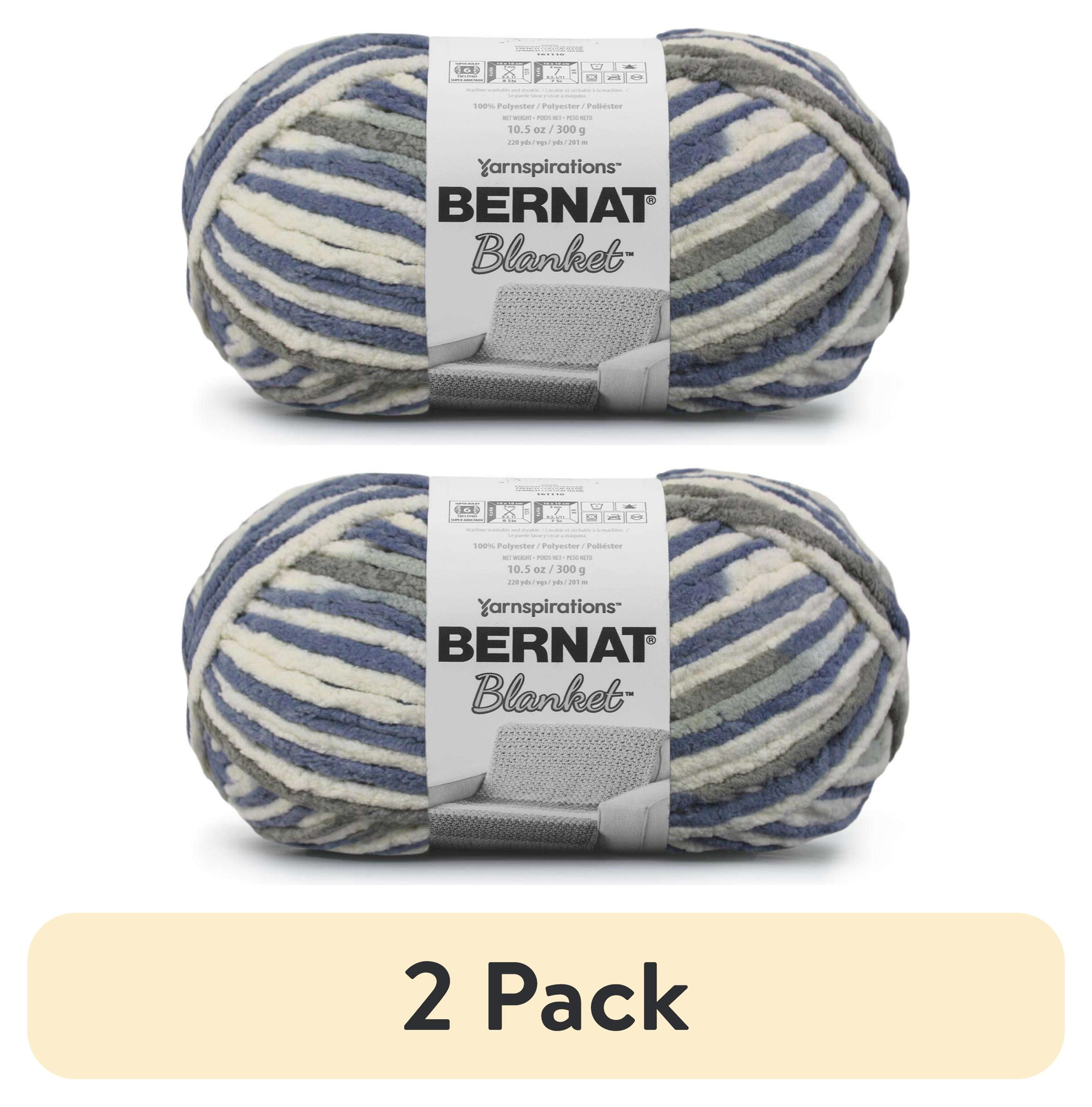 (2 pack) Bernat Blanket 6 Super Bulky Polyester Yarn, Countryside 10 ...