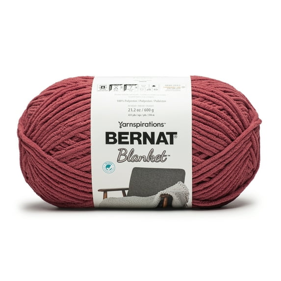 Bernat® Blanket™ #6 Super Bulky Polyester Yarn, Merlot 21.2oz/600g 431 ...
