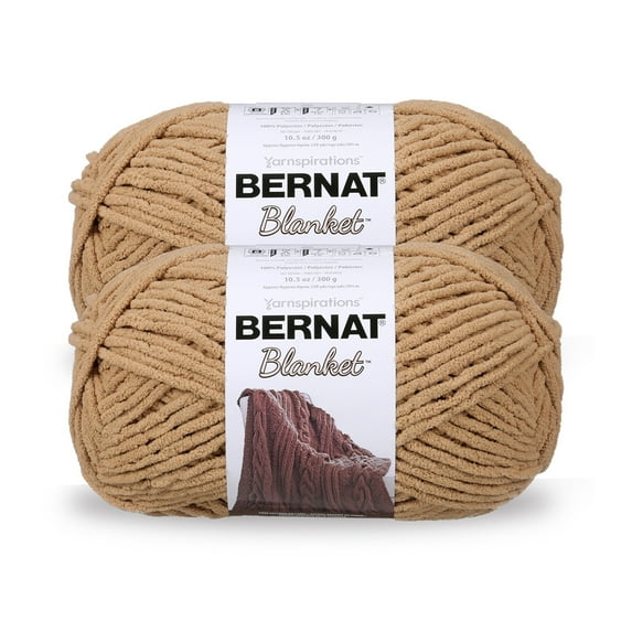 Bernat® Blanket™ #6 Super Bulky Polyester Yarn, Sand 10.5oz/300g 220 ...