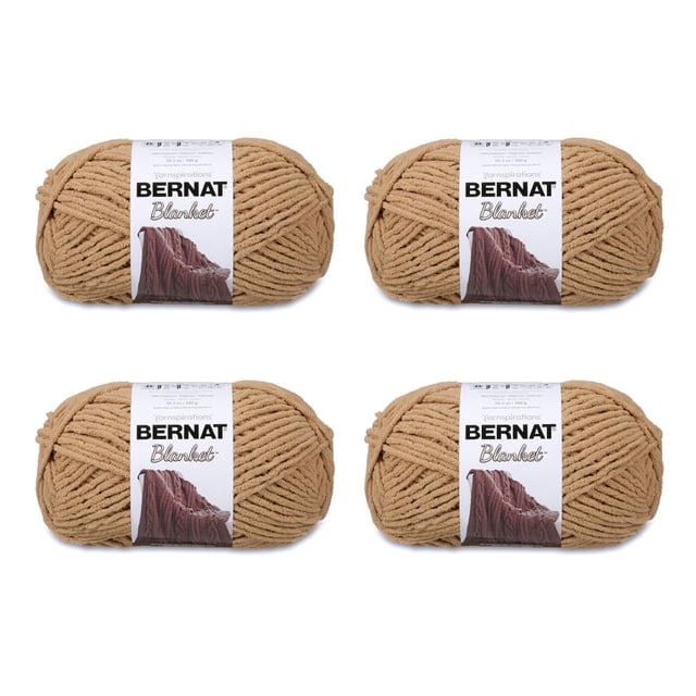 Bernat® Blanket™ #6 Super Bulky Polyester Yarn, Sand 10.5oz/300g, 220 ...