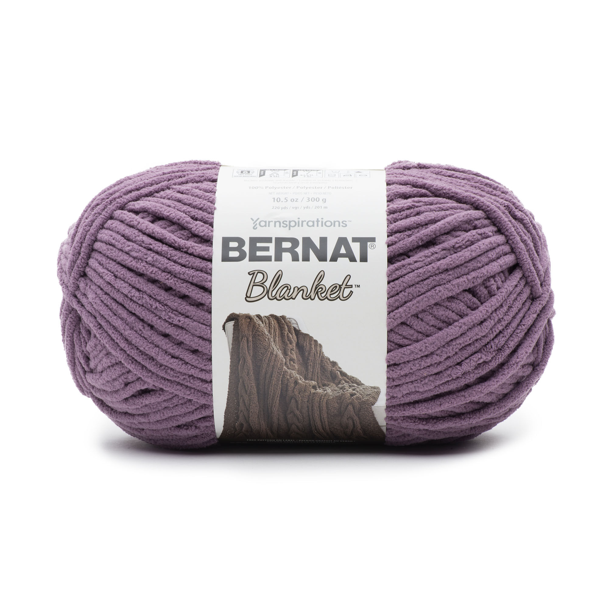 Bernat® Blanket™ #6 Super Bulky Polyester Yarn, Coal 10.5oz/300g, 220 ...